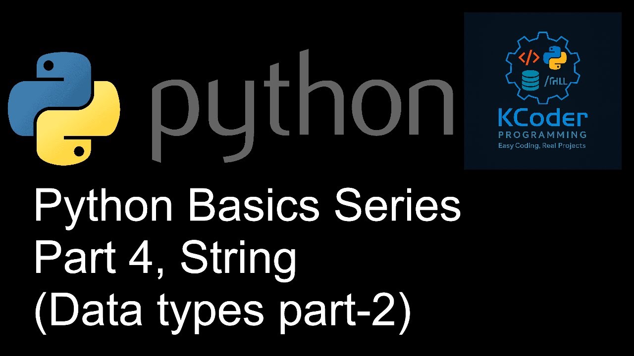 Python String Data Type Explained in Hindi | Python basics part 4 #pythontutorial - YouTube