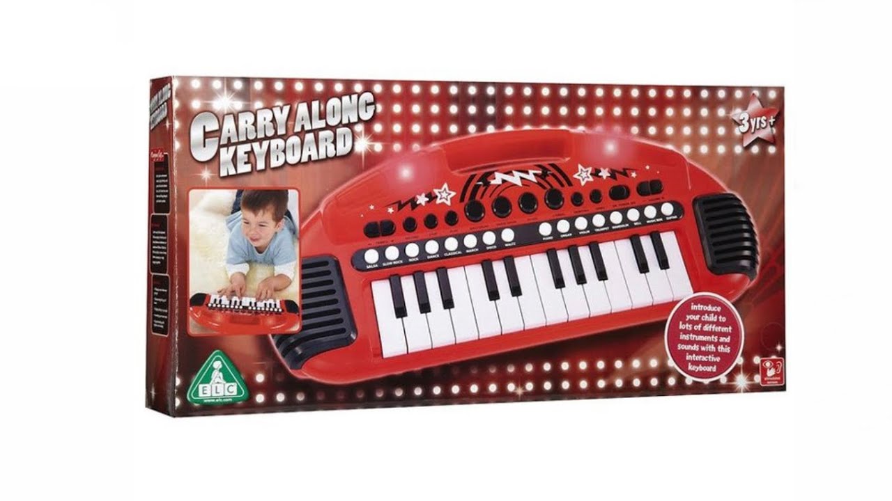 ELC Early Learning Centre Red electronic toy musical keyboard piano ...