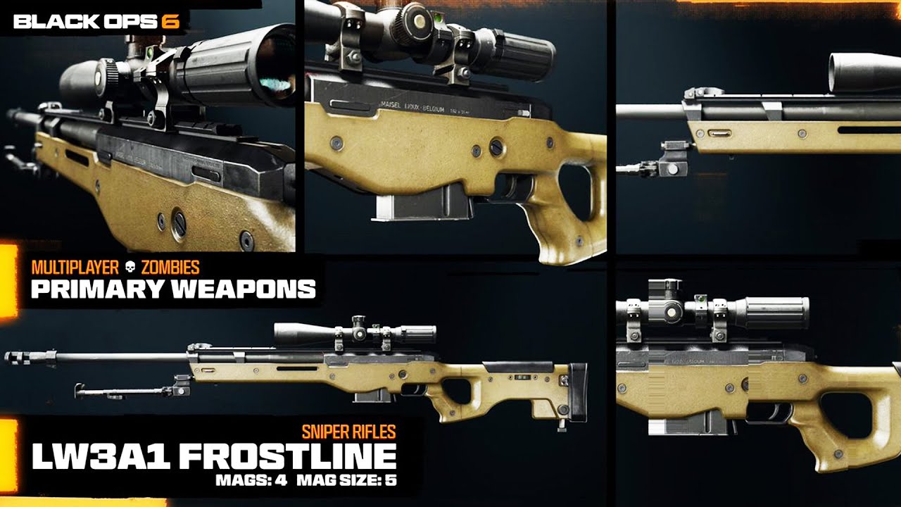 LW3A1 Frostline Sniper ALL WEAPON ATTACHMENTS - BO6 LW3A1 Frostline ...