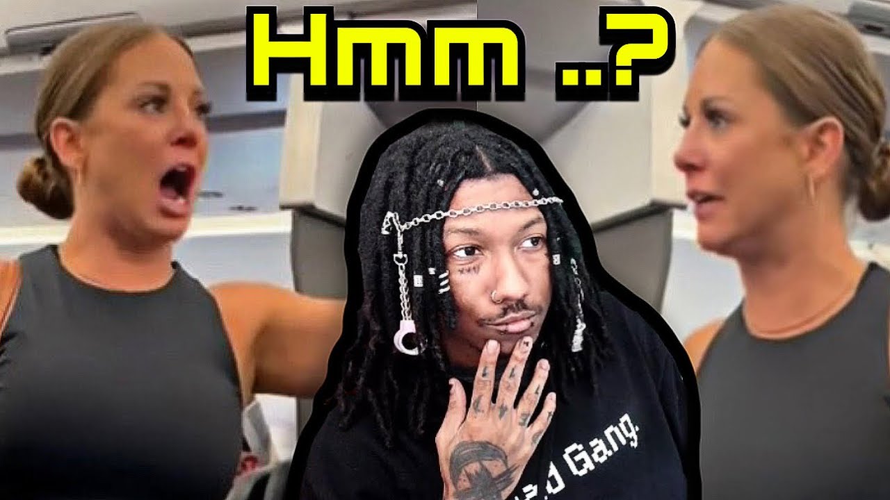 Woman Freaks Out On Plane *UPDATE* - YouTube