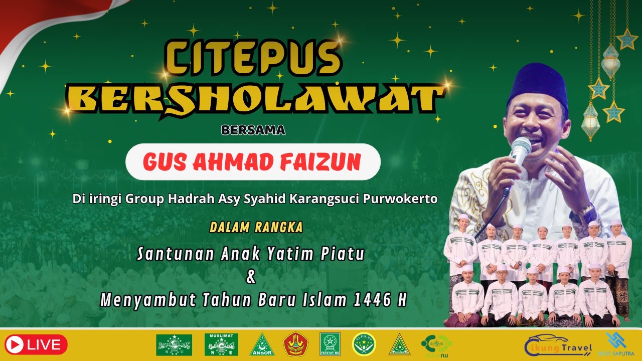 🔴CITEPUS BERSHOLAWAT BERSAMA GUS AHMAD FAIZUN ACARA SANTUNAN ANAK YATIM ...