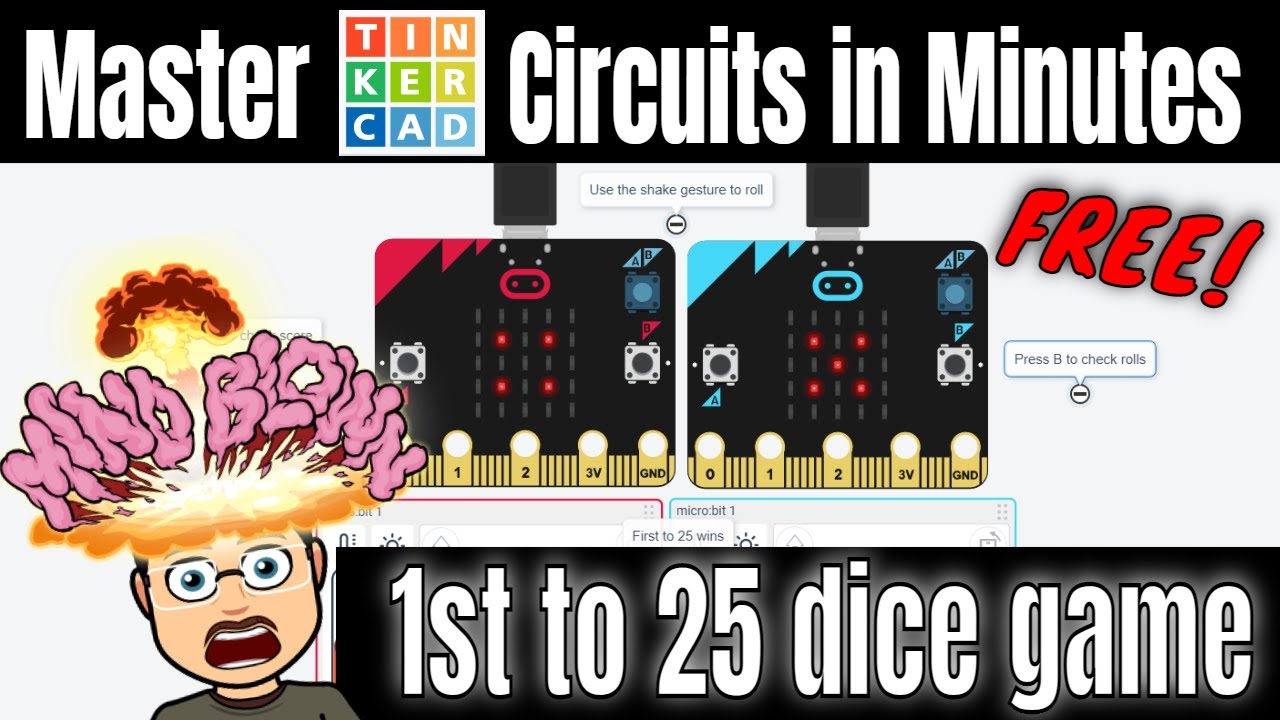 Create a Virtual Micro:bit Dice Game | Free using Tinkercad Circuits ...