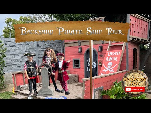 Tour our custom hand built BACKYARD PIRATE SHIP! A play structure ...