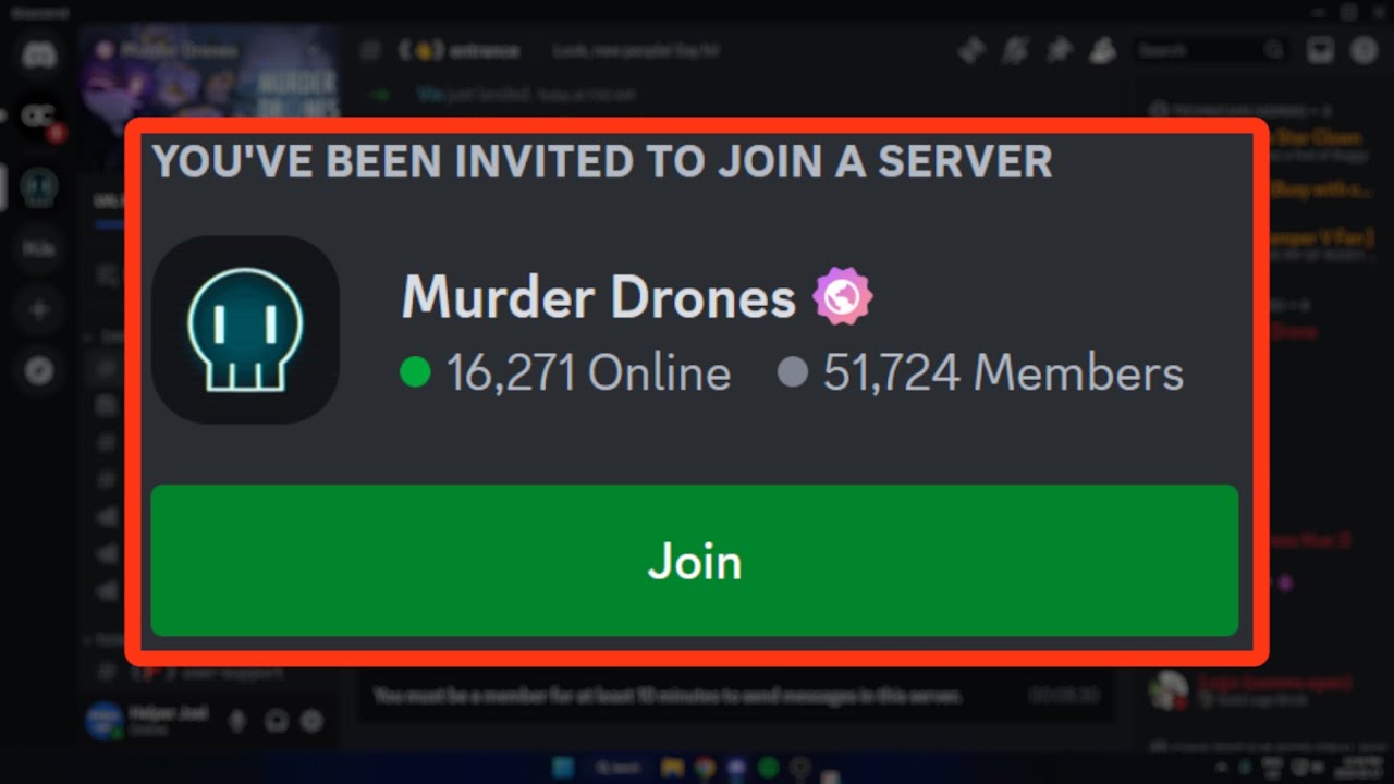 How To Join Murder Drones Discord Server - YouTube