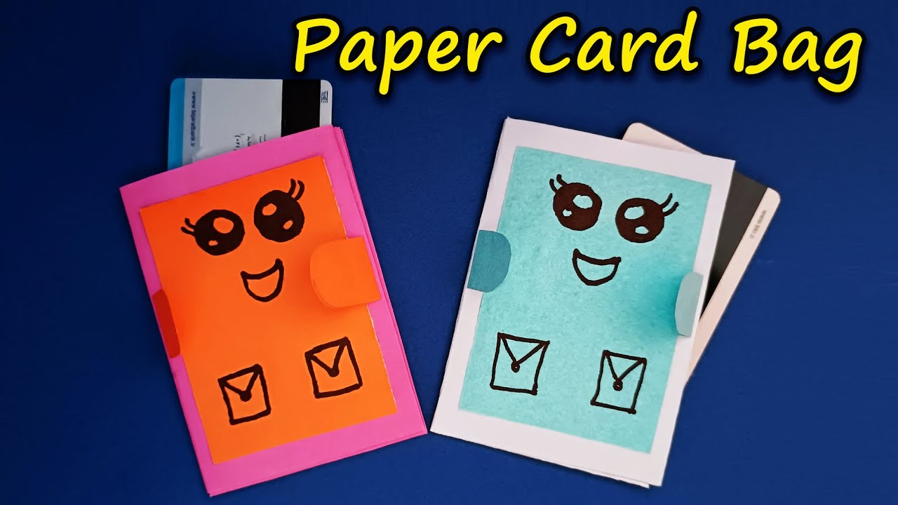 How To Make A Paper Card Bag Very Easy - YouTube
