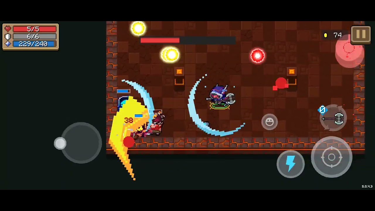 Soul Knight. Boss: Volcanic Sandworm (hard battle) - YouTube