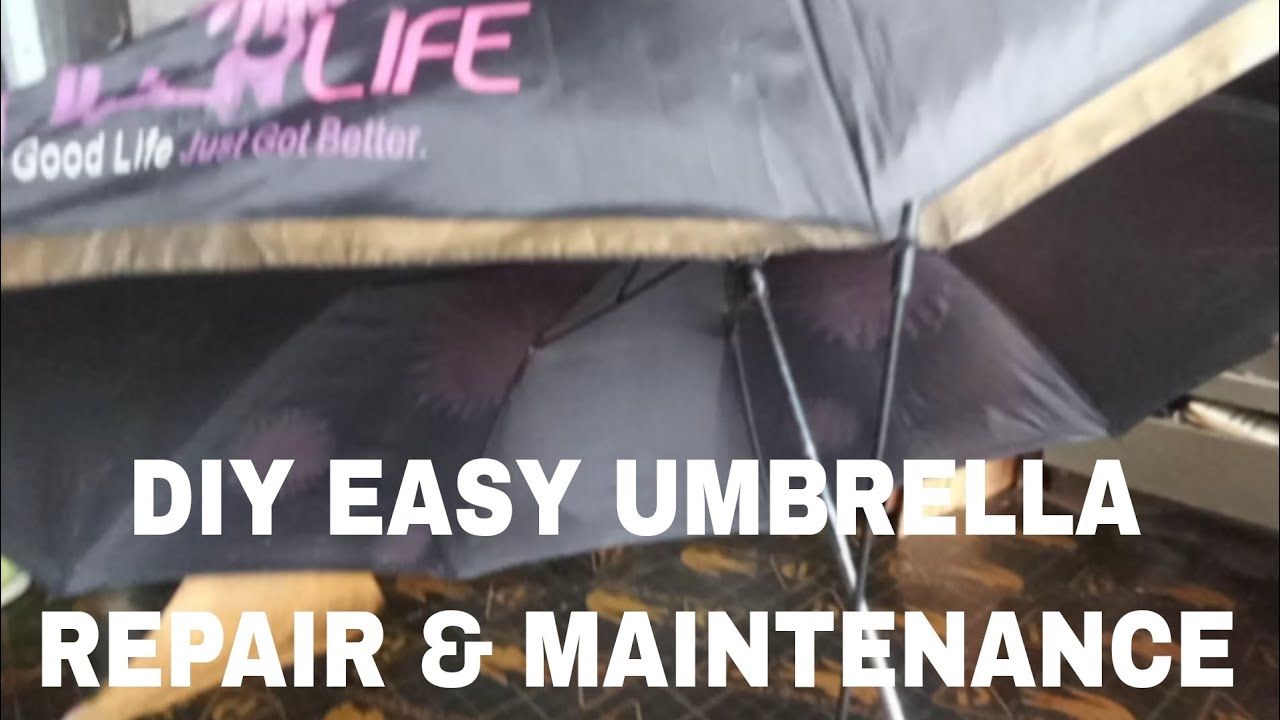 DIY EASY UMBRELLA REPAIR AND MAINTENANCE BIKEROPH - YouTube