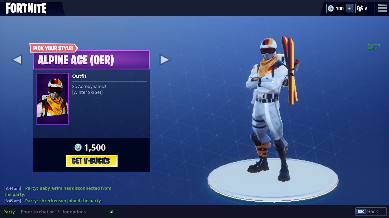 FORTNITE | BRAND NEW APLINE ACE?!?!?! NEW SKIN - YouTube