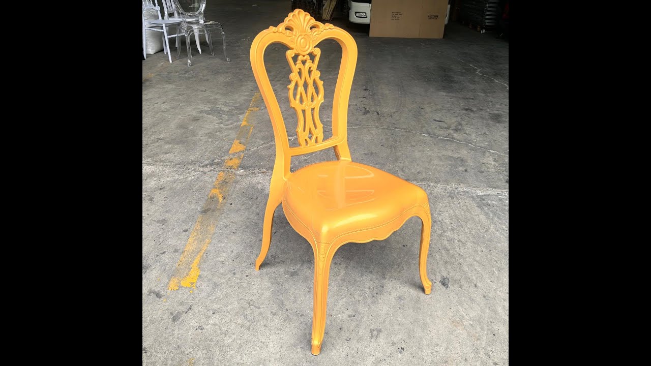 Where can I find cheap but luxury-looking wedding chairs? The gold PP ...