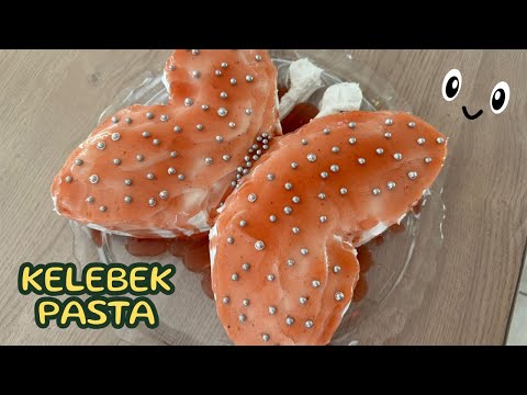 Yuvarlak Kalıptan”KELEBEK PASTA” Yapımı👌🏻(Gıda Boyası Kullanmadan!!!)