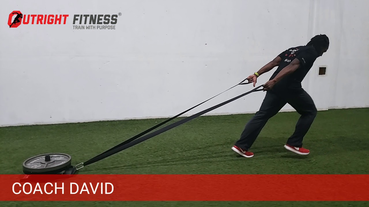 Sled Forward Walking (Handle) Pull - YouTube