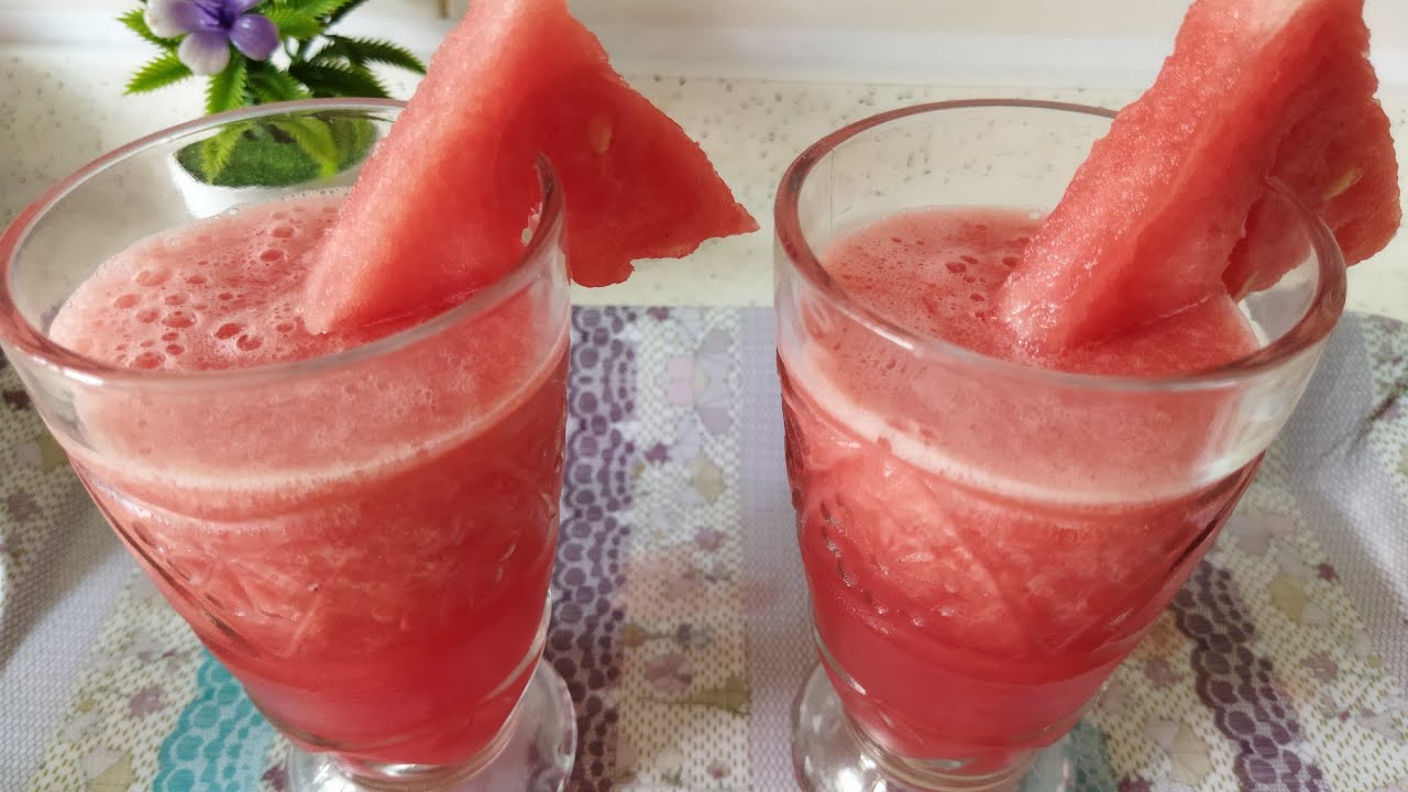 Jus Tembikai Paling Mudah dan Sedap | Jus semangka | Hanya 2 bahan ...