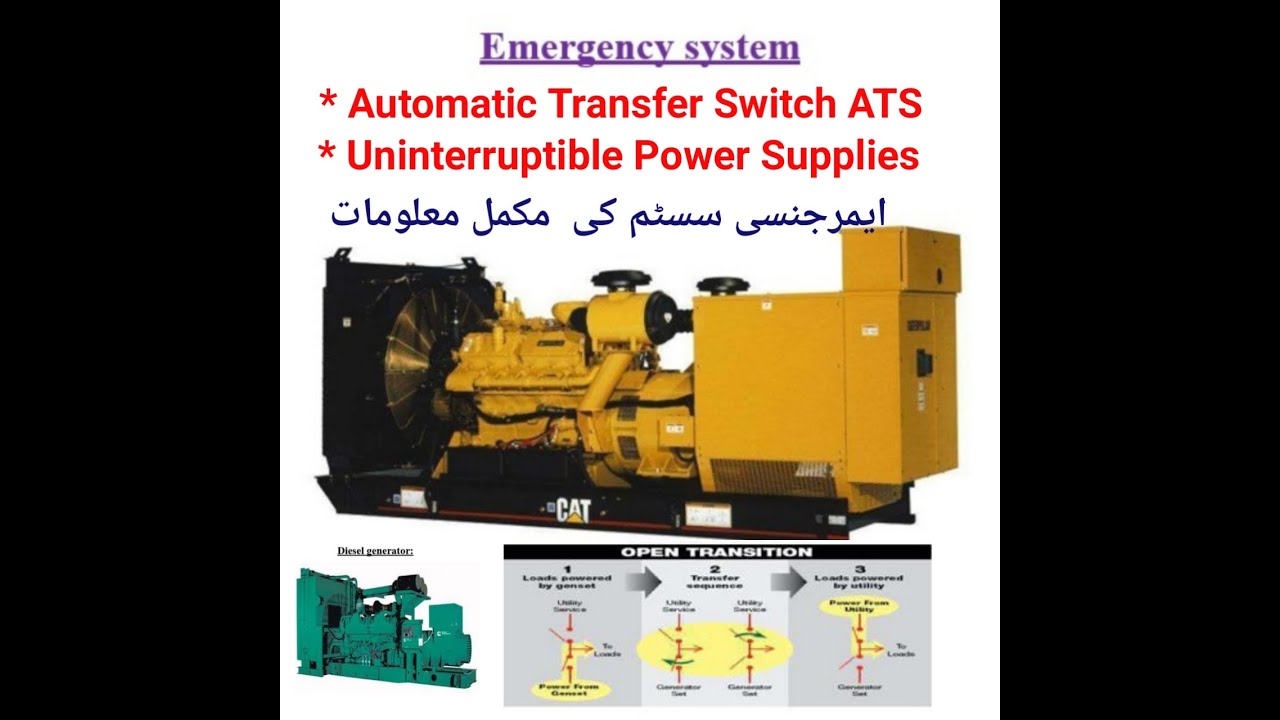 Emergency system, automatic transfer switch, ATS, Generator stystem ...