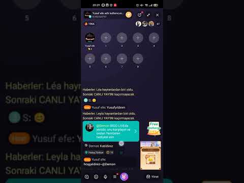 BİGO LİVE de soru cevap yayını ve videosu çektim ve nurella bana sordu bende cevapladım