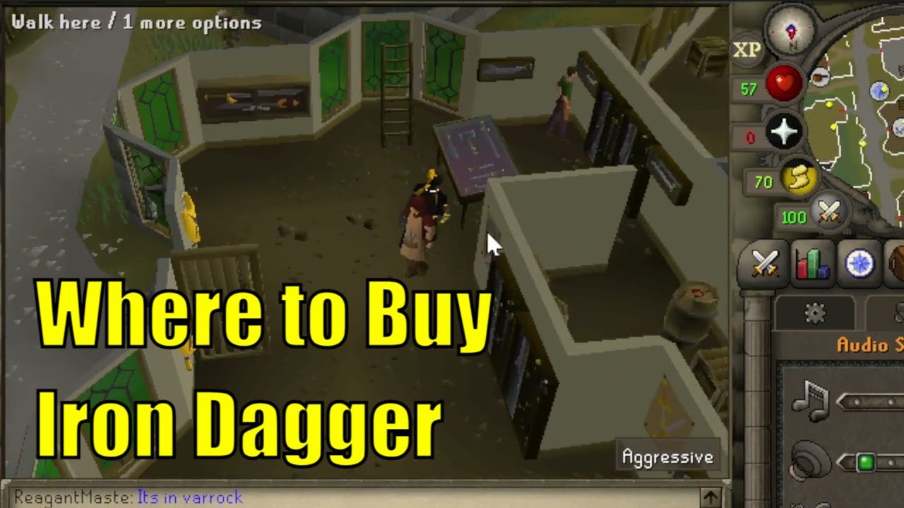 Where to buy an Iron Dagger in OSRS Shop Location - YouTube