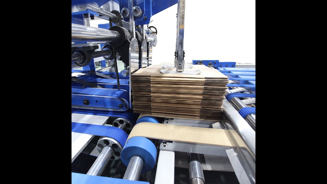 AFGS-2800 2 (Folder Gluer Stitcher Machine -- stitching) - YouTube