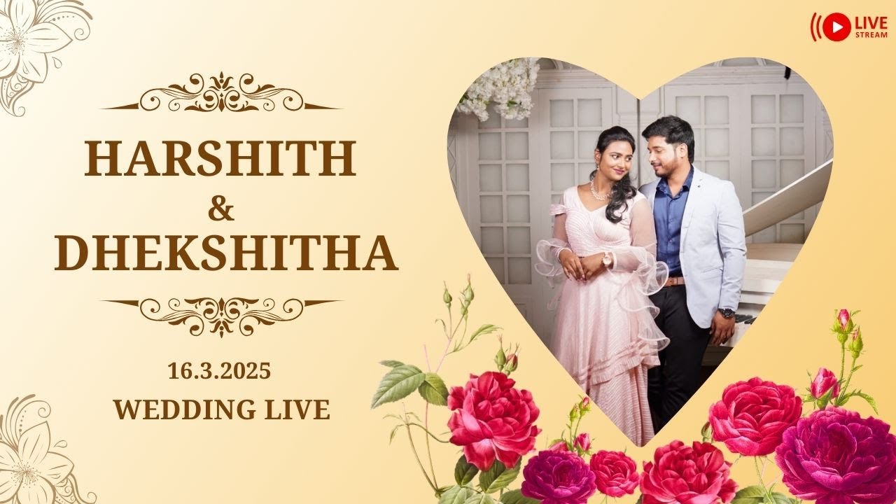 Harshith & Dhekshitha || 🆆 🅴 🅳 🅳 🅸 🅽 🅶 ⓒⓔⓛⓔⓑⓡⓐⓣⓘⓞⓝⓢ ||🔴Live 7PM //16-3 ...