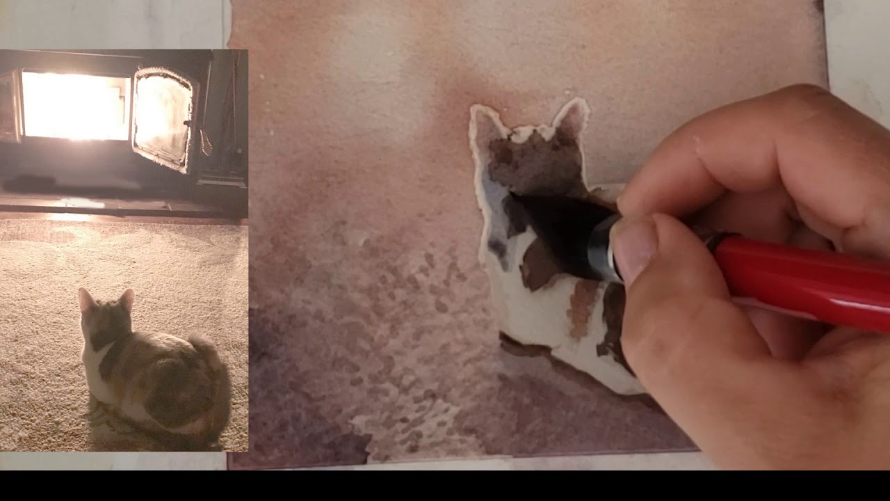 How to Paint a Shadow - Cat Watercolor Tutorial Quick Tip - YouTube