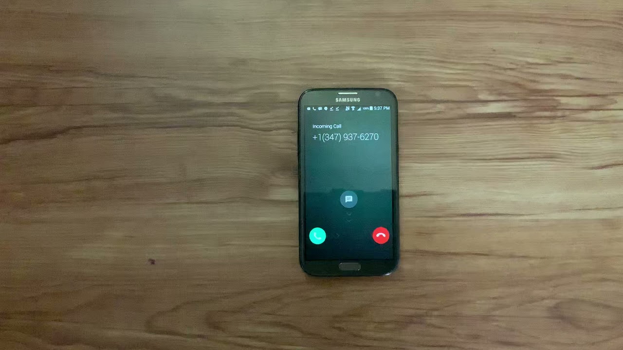 Samsung Galaxy Note 2 Incoming Call #6 - YouTube