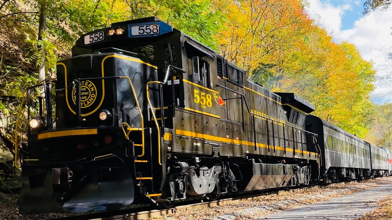 WMSR B32-8 # 558 on the Frostburg Flyer! - YouTube