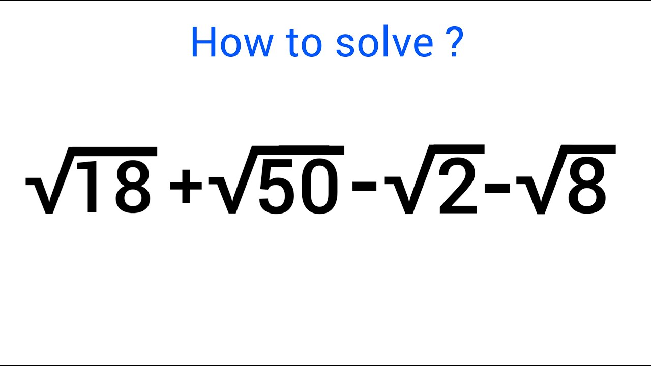 A Nice Radical Problem • Simplify Radical Expression - YouTube