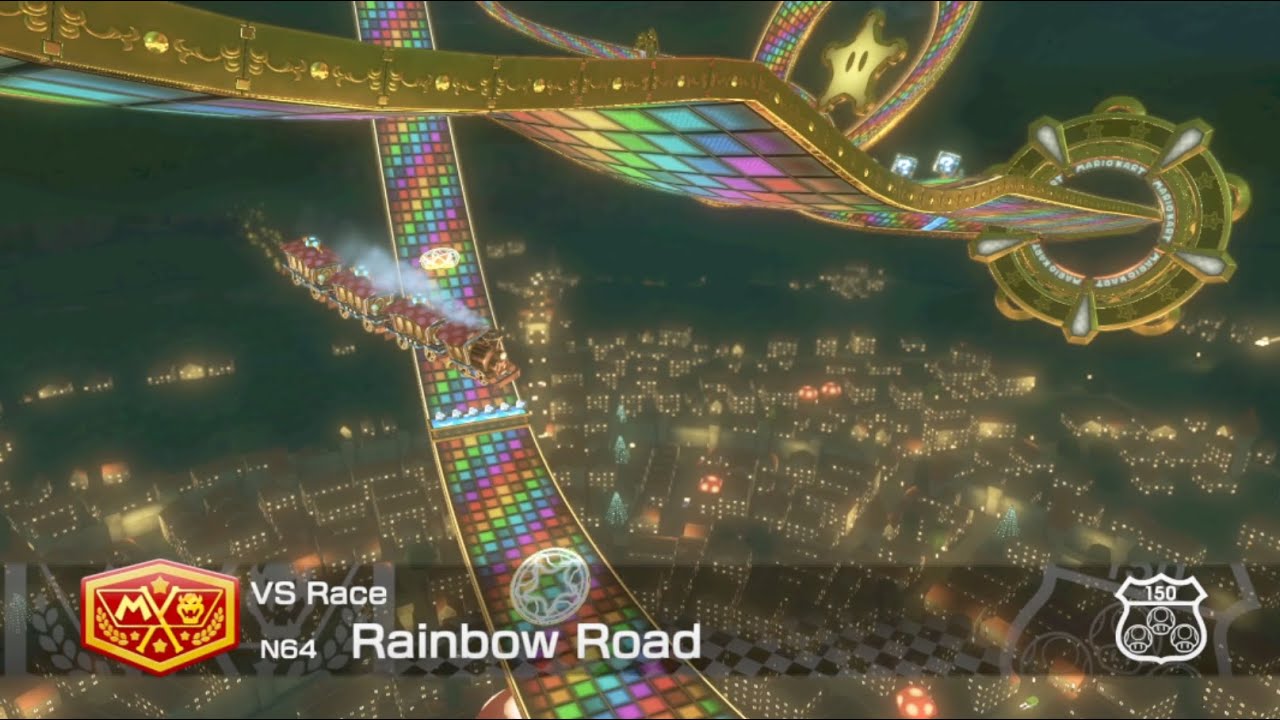 N64-Rainbow-Road (3-Big Laps)-[Mario Kart 8 Deluxe-Mods] - YouTube