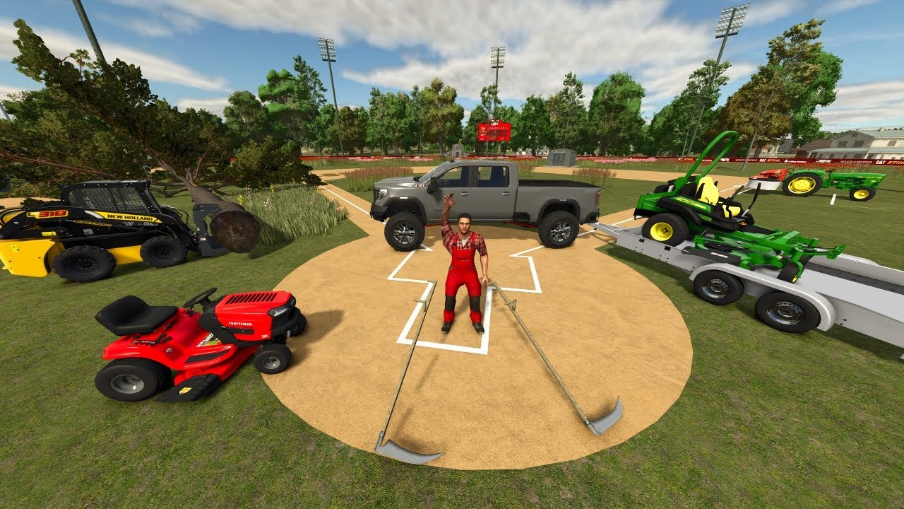 Cleaning Abandoned Baseball Stadium | Farming Simulator 25 - YouTube