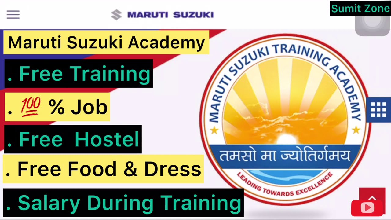 Free Training and Jobs | Maruti Suzuki Skills Development | Maruti ...