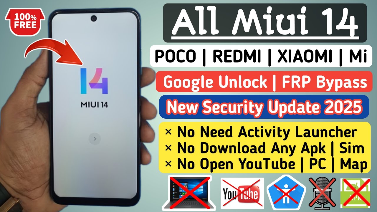 Xiaomi miui 14 FRP Bypass Android 13 | All Xiaomi MIUI 14 FRP Bypass ...