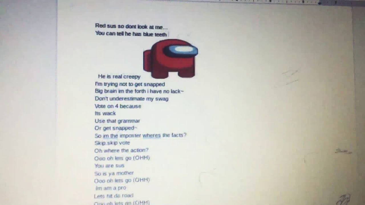 Where’s the facts? Among us song lyrics (I found the song and got ...