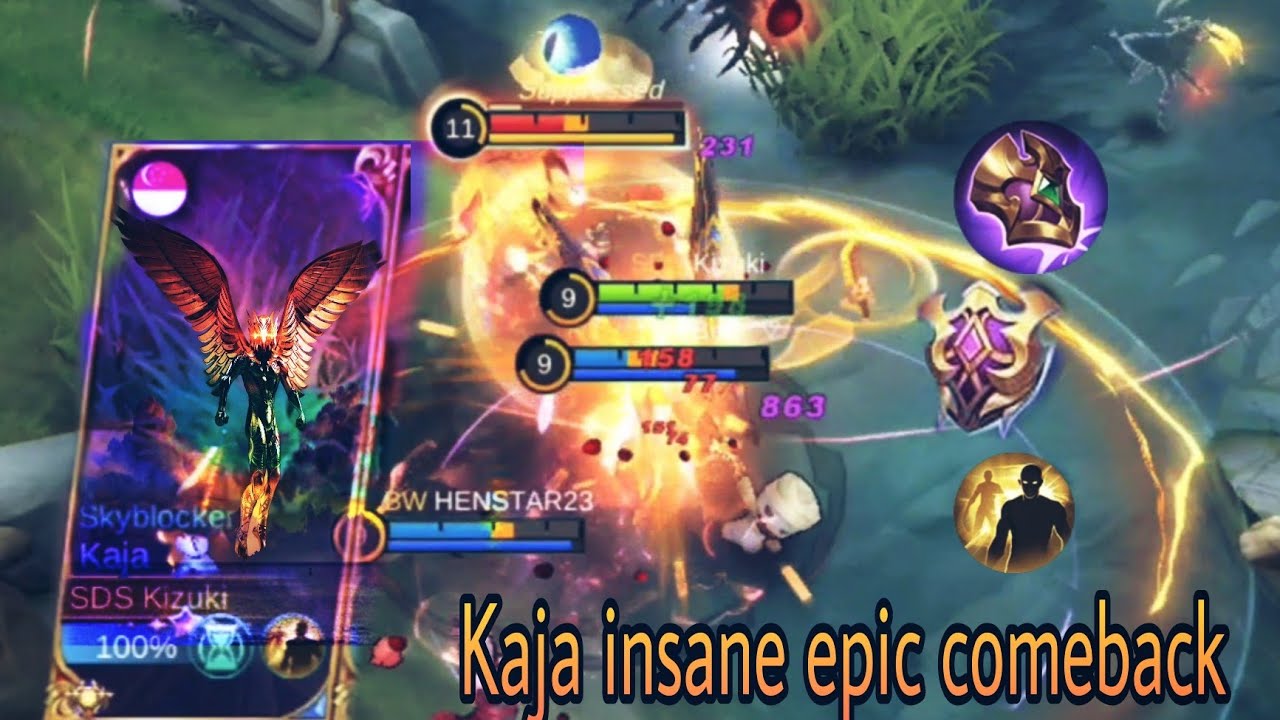 Kaja insane comeback | Kaja epic comeback is real | MLBB - YouTube