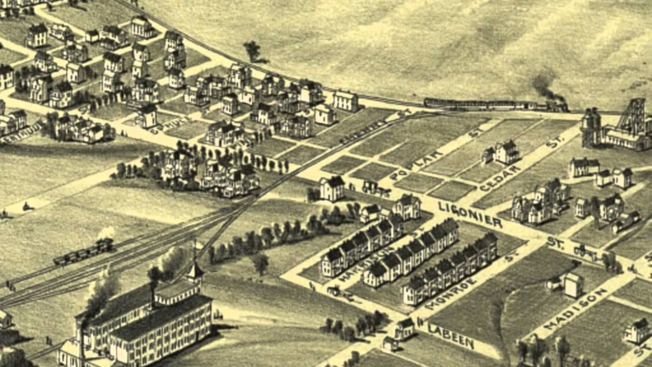 Latrobe Pennsylvania 1900 Panoramic Bird's Eye View Map 7062 - YouTube