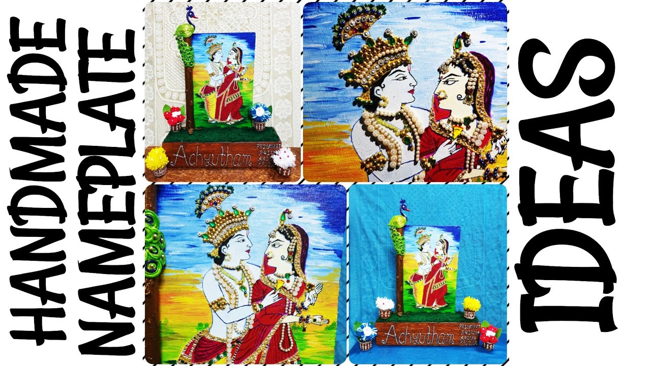 DIY/HANDMADE NAMEPLATE DESIGNS/PERSONALISED NAMEPLATE/BEAUTIFUL AND ...