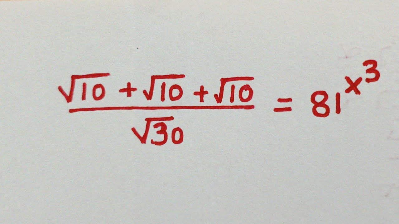 Nice Algebra Square Root Simplification Problem || Find Value of X ...