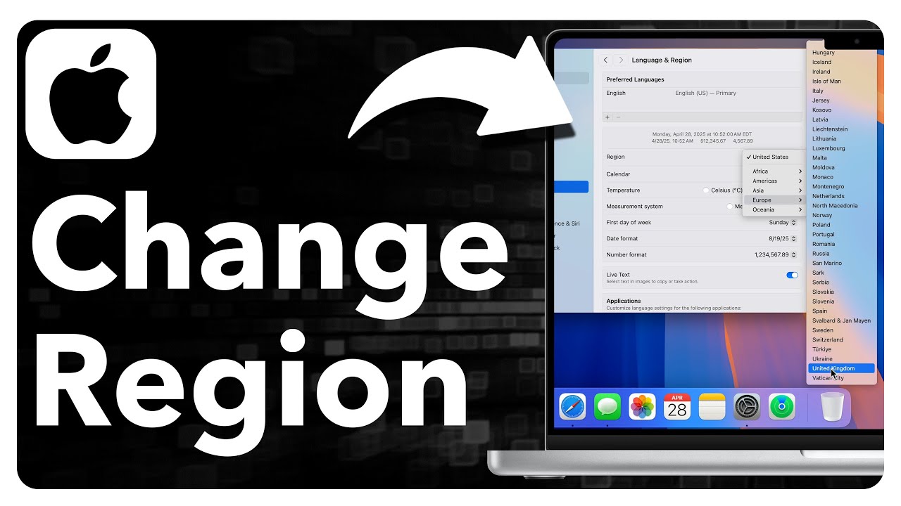 How To Change Region On Mac - YouTube