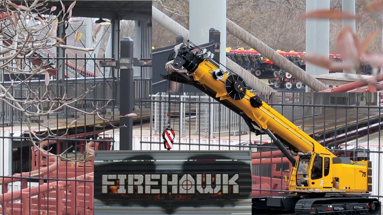 Kings Island Firehawk & Construction Update - YouTube