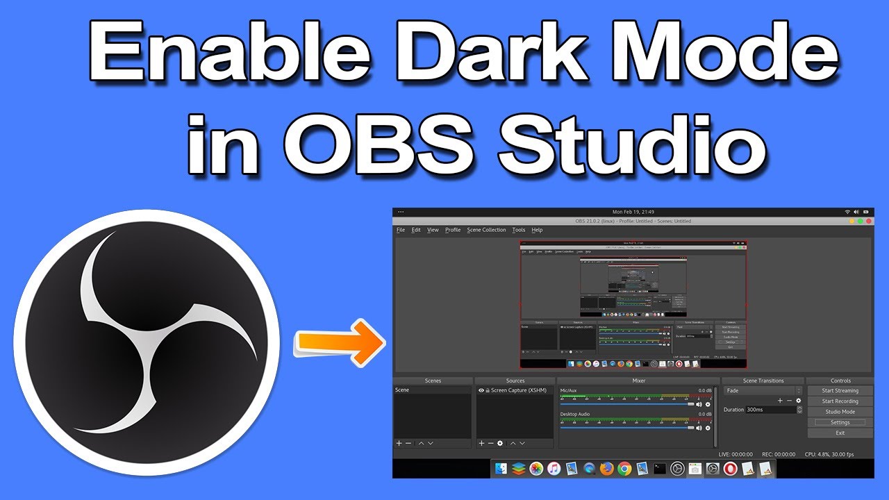 Step by Step Guide to Enable Dark Mode in OBS Studio - YouTube