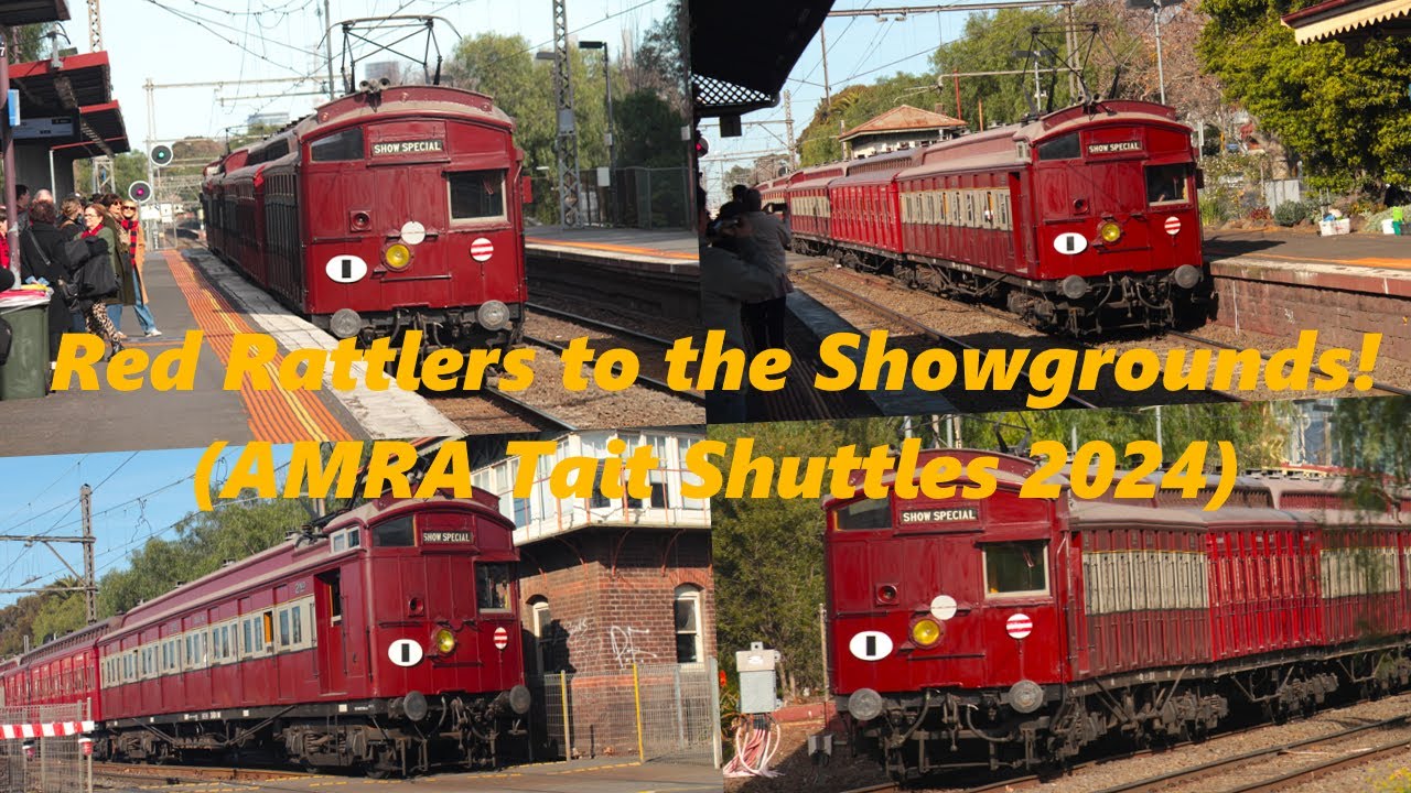 Red Rattlers to Showgrounds! - AMRA Tait shuttles 2024 - YouTube