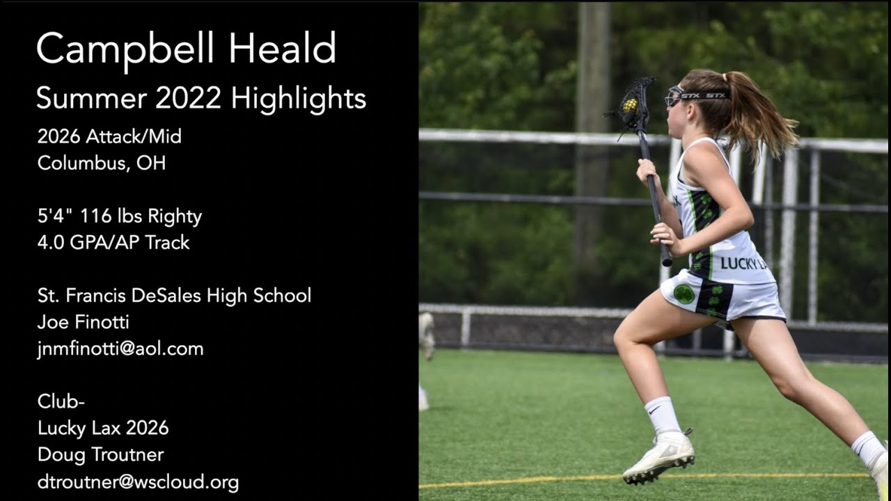 Campbell Heald 2026 Attack/Mid (Lucky Lax/St. Francis DeSales) Summer ...