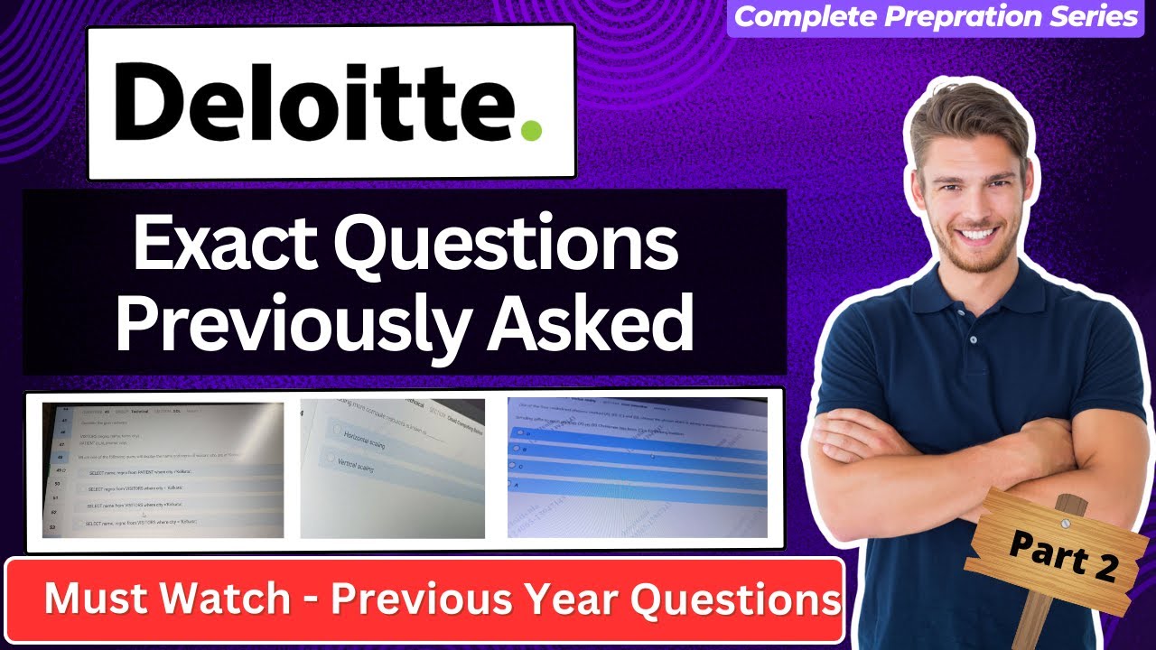 🔥Deloitte Exact Questions asked Previously | Deloitte Previous Year ...