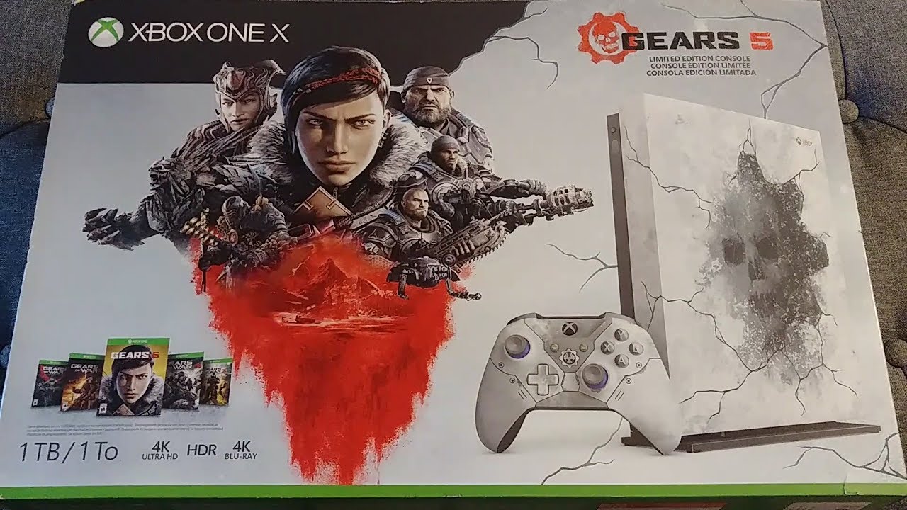 Gears of War 5 Xbox One X Limited Edition Unboxing - YouTube