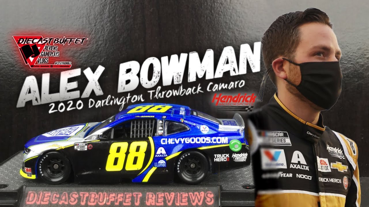 2020 ALEX BOWMAN DARLINGTON THROWBACK CHEVROLET CAMARO DIECASTBUFFET ...