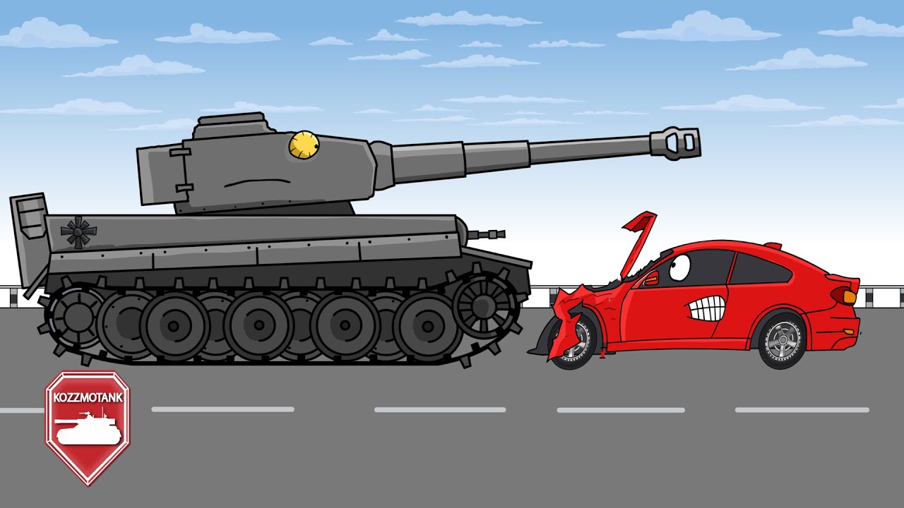 TANK VS CAR! Unrealistic Car Crashes Ep 1 - YouTube