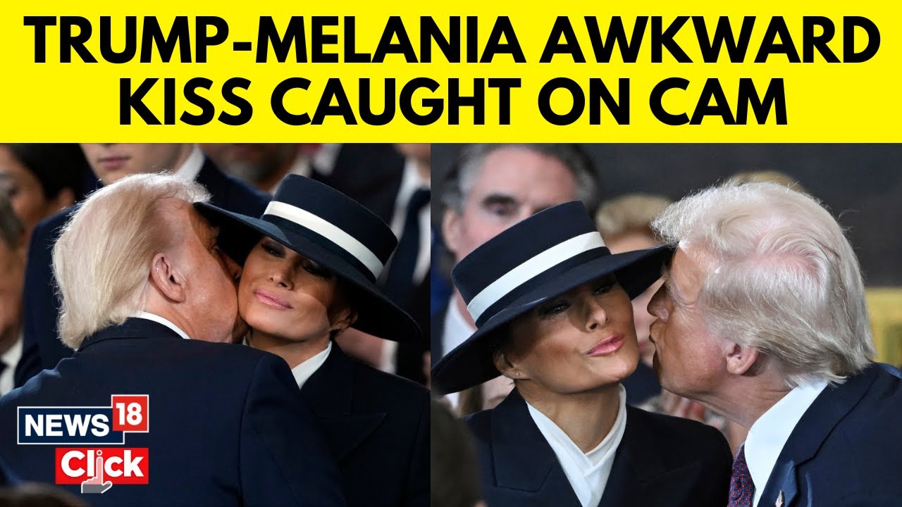 Donald Trump And Melania's Awkward Kiss Moment At Oath Ceremony Goes ...