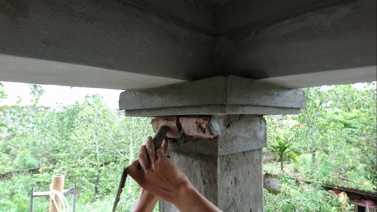 Construction Worker - How to Decorate Columns By Sand And Cement - YouTube
