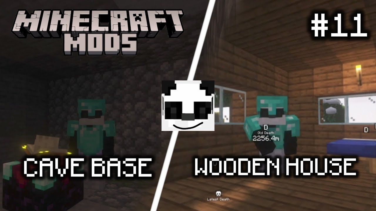 CAVE BASE TO WOODEN HOUSE | Minecraft Modded Survival Series Episode 11 ...