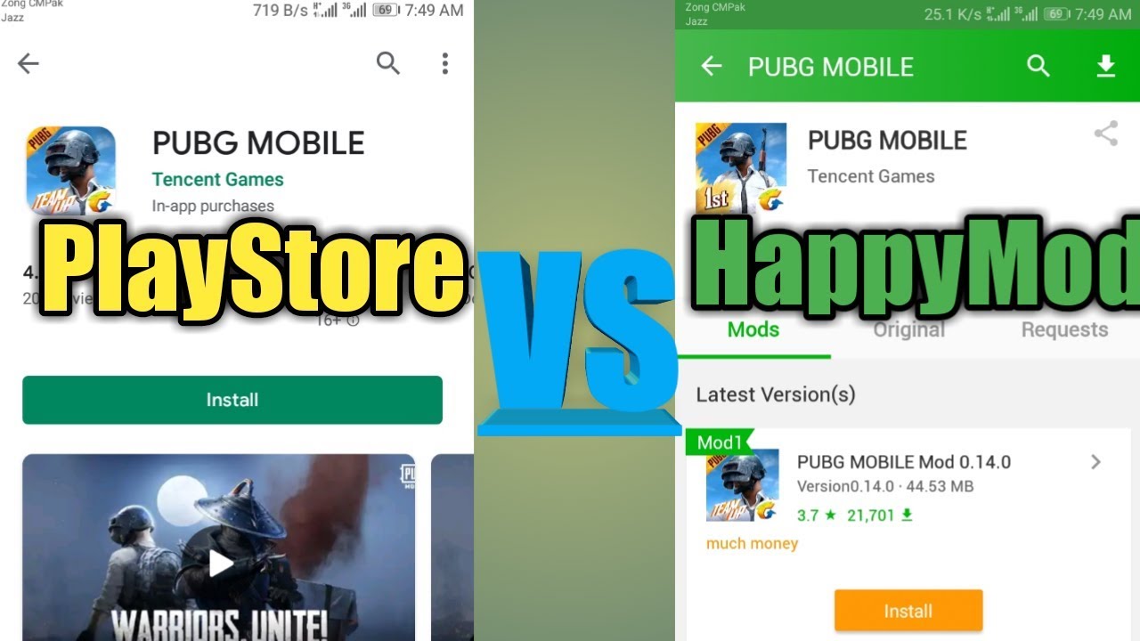 Play Store Vs Happy Mod Which is Best || Free Download Moded Apks On ...