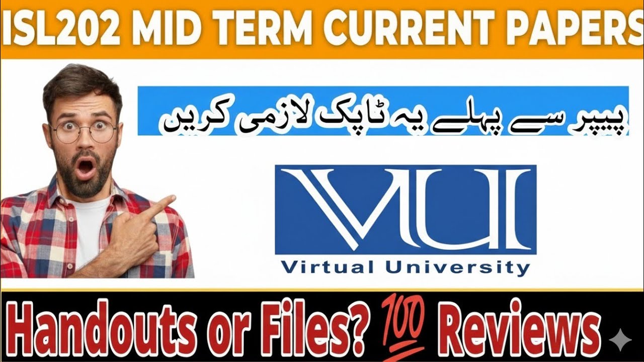 ISL202 MIDTERM PAPER 2025Today’s MCQs Revealed, | 🔥 EASY PAPER ISL202 ...