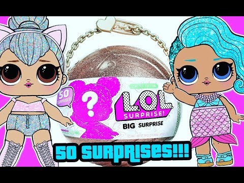 LOL Surprise Big Surprise - Giant 50 Blind Bags Fizz Bombs + Charms Lil & Big Sisters Baby Dolls