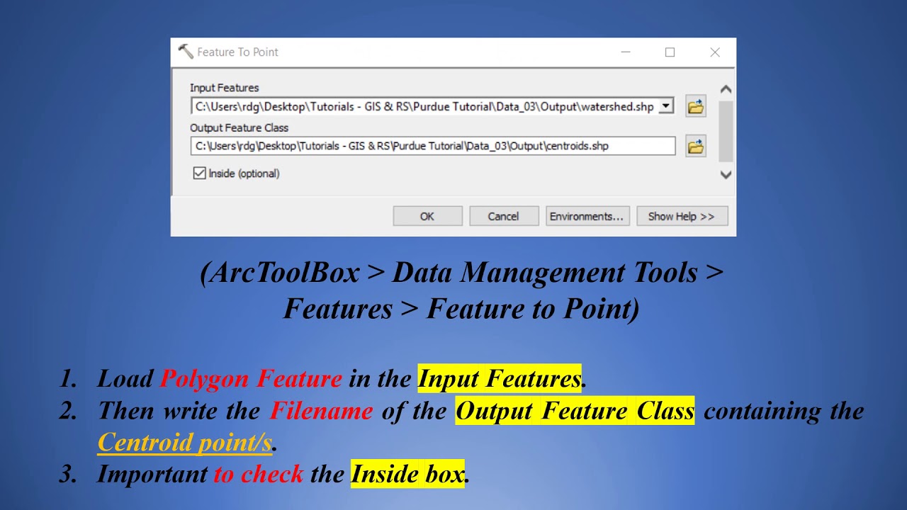 Workflow 9 How To Locate The Centroid Of A Polygon In ArcGIS YouTube Workflow 9 How To Locate The Centroid Of A Polygon In ArcGIS YouTube